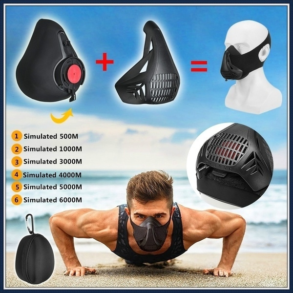 Sports Mask Adjustable Control Oxygen Training Mask Masochism Equipment ...