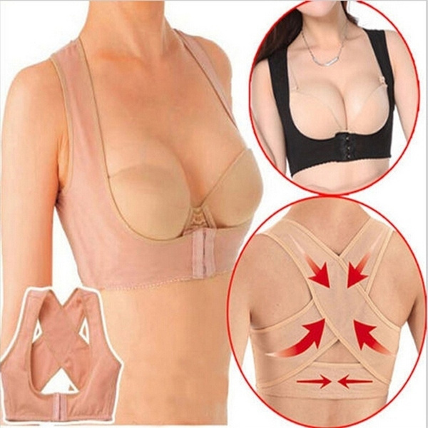 Women Adjustable Shoulder Back Corrector Chest Brace Support Belt Vest | Wish