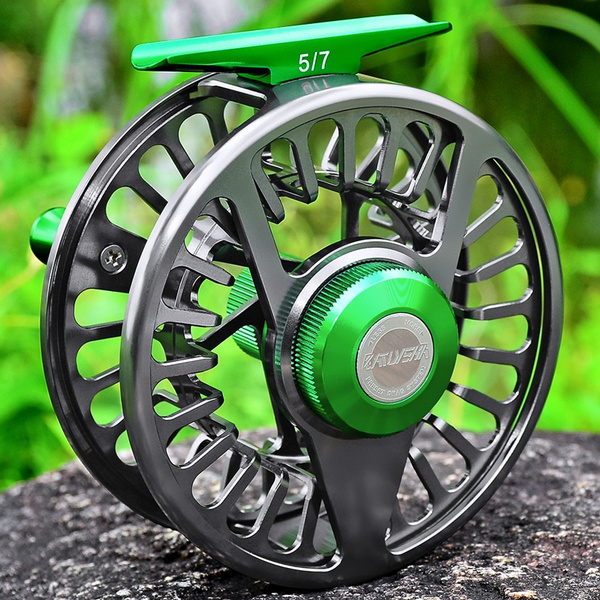 1PC Fly Reel Aluminium CNC Machined Fly Wheel 3 Color Fly Fishing Reel ...