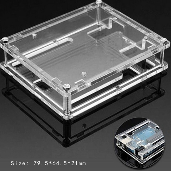 Portable Transparent Acrylic Case Shell Enclosure Computer Box for Arduino For UNO R3 Module ...
