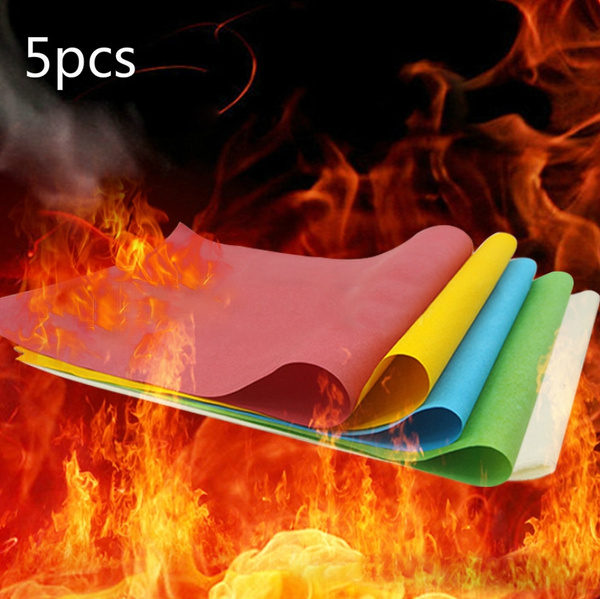 5pcs 50*20cm Magic Flame Paper Magic Props Magician Show Magic Fire ...