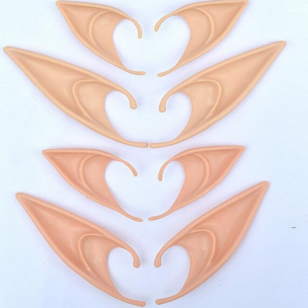 2 Pair Halloween Costume Ear Tips Elf Fairy Hobbit Vulcan Spock Alien ...