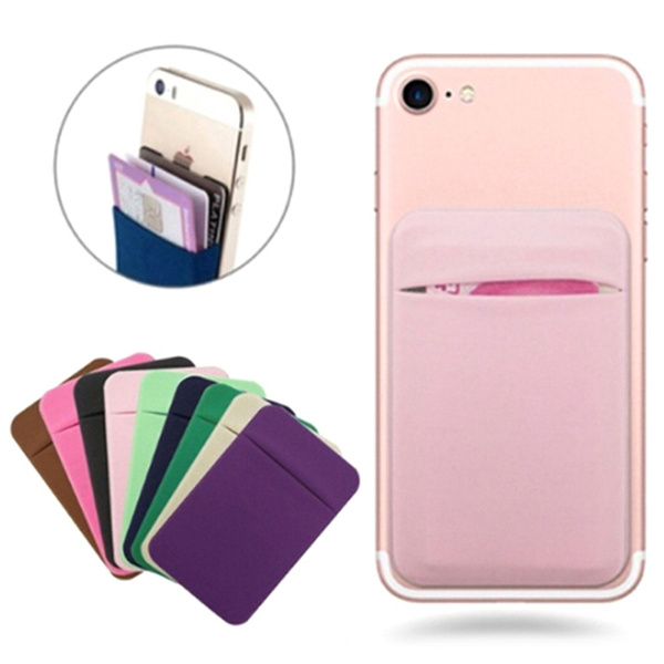 1 PC Mobile Phone Back Cards Wallet Credit Id Card Holder Adhesive ...