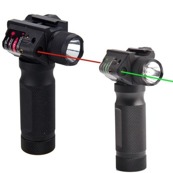 Red/Green Dot Laser Sight & Vertical Foregrip & LED Flashlight Combo ...