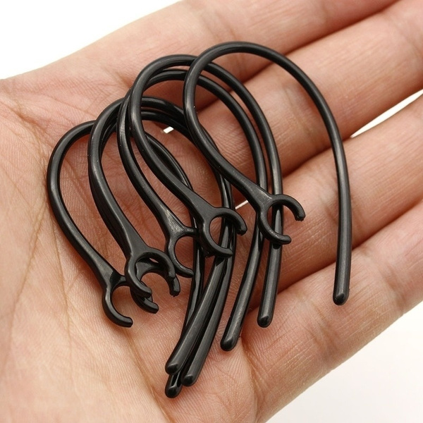 10Pcs Black Transparency Replacement Earhook Ear Hook Loop Earloop Clip ...