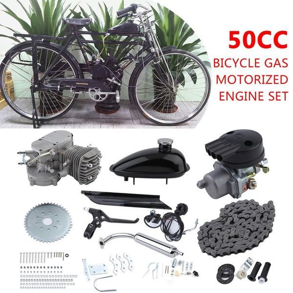2 Stroke 50cc Bicycle Gas Motorized Engine Bike Motor Kit Engine ...