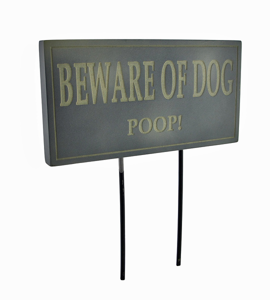 Funny Beware of Dog Poop Lawn Garden Stake Sign Post Slate | Wish