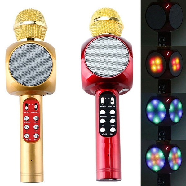 New Fashion LED Handheld KTV Karaoke Microphone Karaoke Machine | Wish