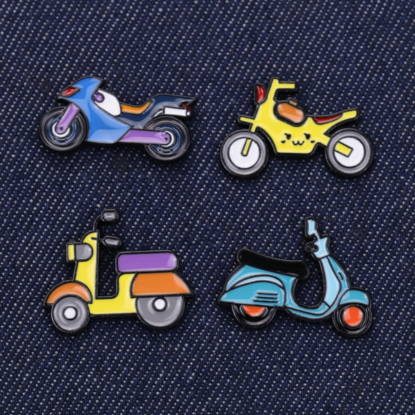 1 Pcs Cartoon Punk Motorcycle Pins Cute Brooch Metal Pins | Wish