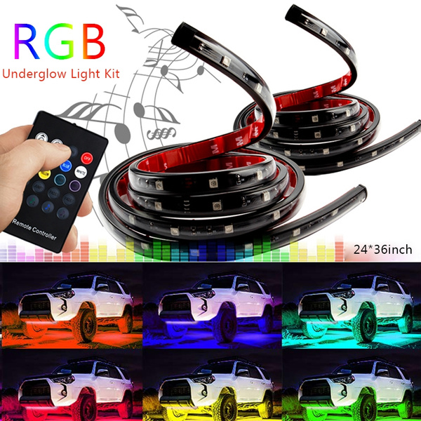 RGB LED Car Neon Undercar Exterior Decorative Light Strip Kit By ...