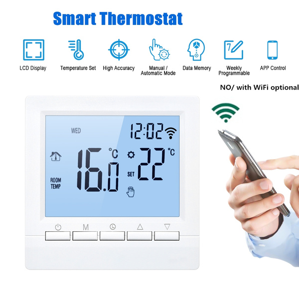 Smart Thermostat Digital Temperature Controller LCD Display Week ...
