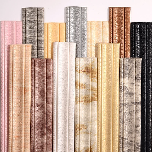 2.3M Baseboard Border Stickers Self-adhesive Waterproof 3D Wallpaper ...