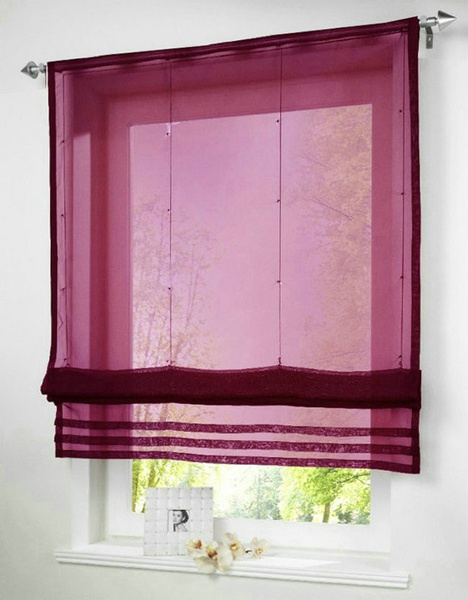 Home Lifting Curtain Roman Style Window Gauze for Kitchen Study Balcony ...