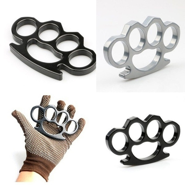 Brass Knuckles Ring Alloy Knuckles Tactical Survival Multi-functional ...