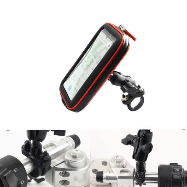 Phone Mount Holder GPS Navigation Mount Waterproof Bag Case 7/8'' / 1 1 ...