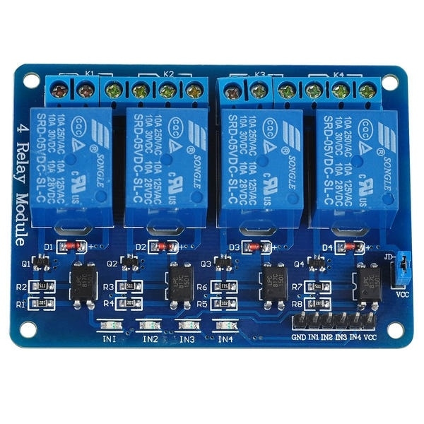 New 5V Four 4 Channel Relay Module With Optocoupler For PIC AVR DSP ARM Arduino | Wish