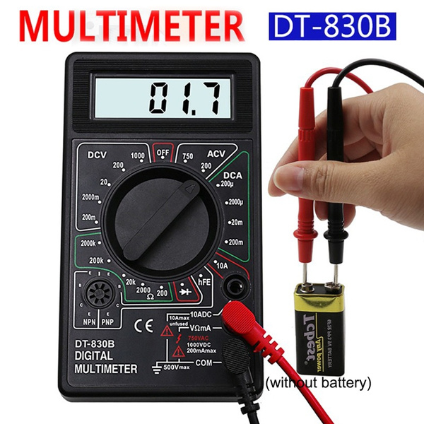 LCD Digital Multimeter Mini Multimeter Voltmeter Ammeter Ohm Tester ...