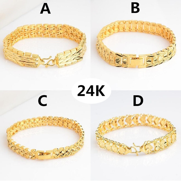 Fashion Vintage Pattern Luxury Design Gold for Women Chain Bracelet ...