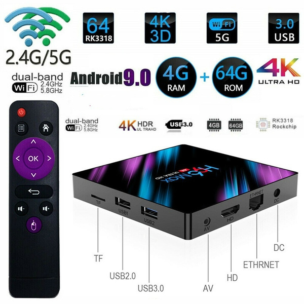 2G/4G WiFi H96 Max TV Box Quad-Core 4/2GB RAM , 64/32/16GB ROM ...