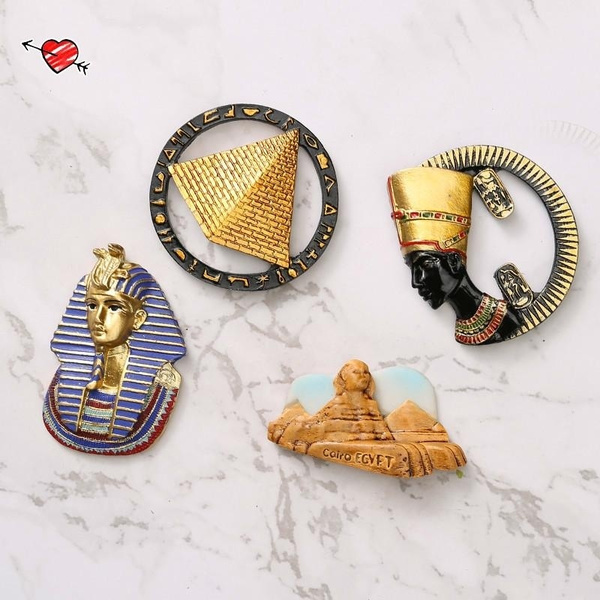 Egypt Queen Pharaoh Pyramid Souvenir 3D Resin Magnetic Fridge Magnet ...