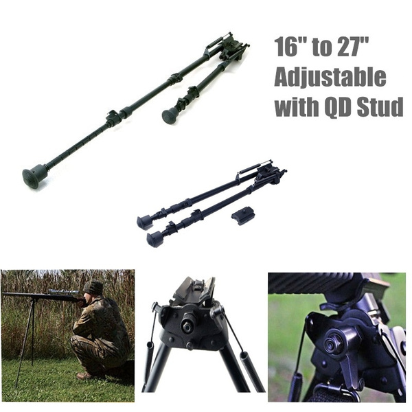 Aluminum Adjustable 16 inch to 27 inch Rifle Bipod Spring Loaded Legs ...