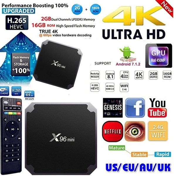 2019 Smart TV Bottom Box X96 mini Android 7.1 4K 1G+16G/2G + 8G TV Box ...