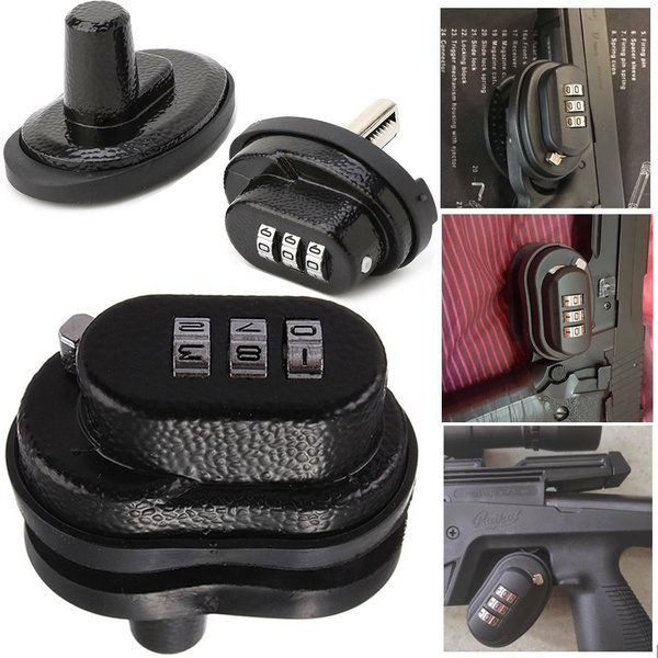 Password Gun Lock Trigger Lock Key Zinc Alloy Password for Firearms ...
