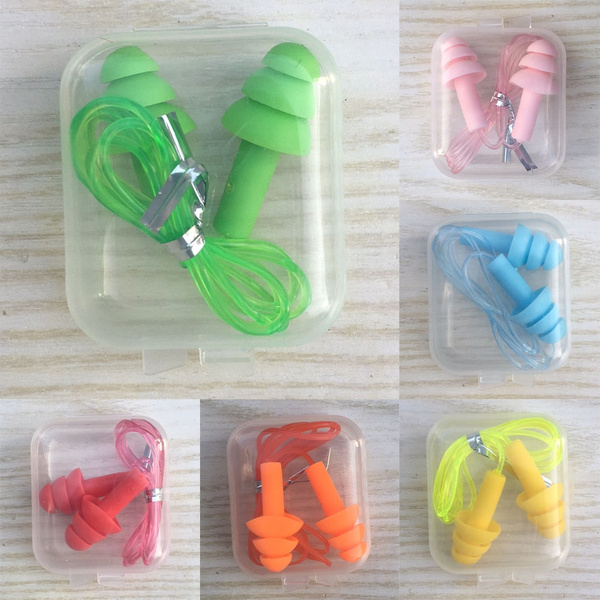 Colorful Pool Accessories Comfort Rope Hearing Protection Ear Plugs ...