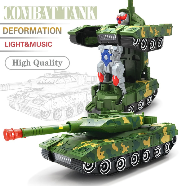 New Electric Transformation Toy Robot Car Tank Toy Deformation Car ...
