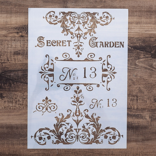 A4 Size DIY Craft Layering Secret Garden Stencil For Wall Painting ...