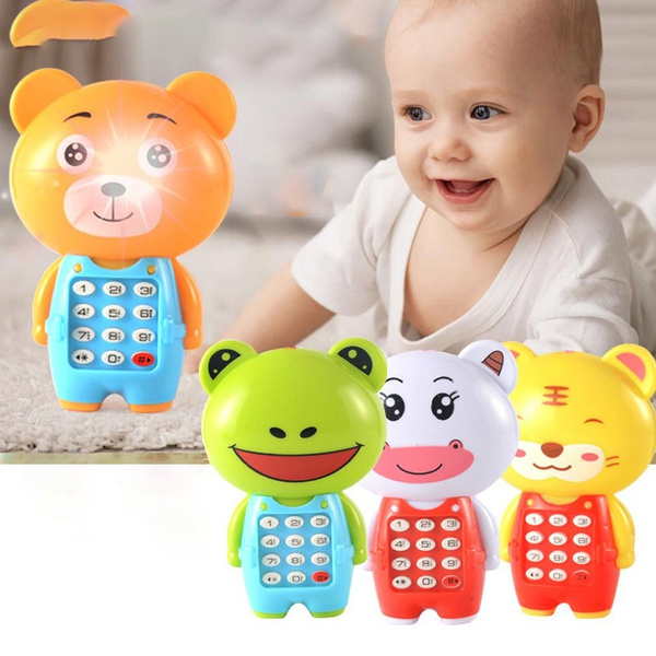 Creative Cartoon Music Mobile Phone Glowing Children'S Educational Toys ...