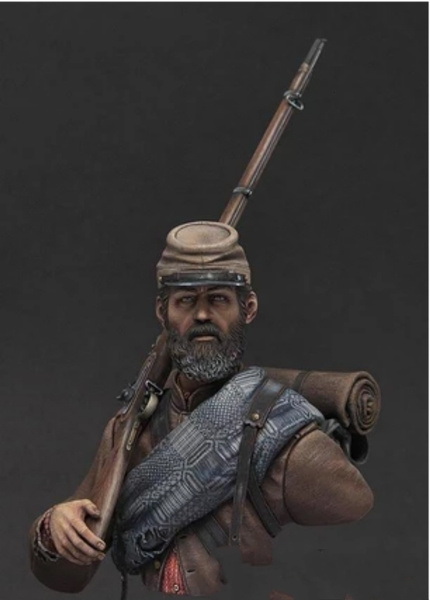 Resin Figure Kit 1/10 Southerner Civil War Warrior Bust Unpainted ...