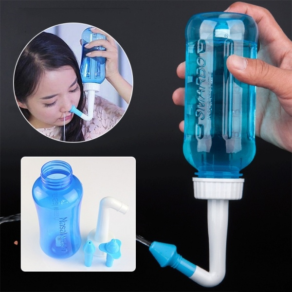 300ml Blue Neti Pot Rinsing Nose Wash System Sinus Irrigation Bottle | Wish