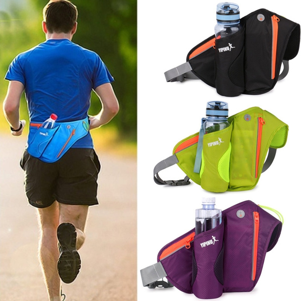 1PC Running Water Bottle Bag Multi-functional Zipper Pockets Water ...