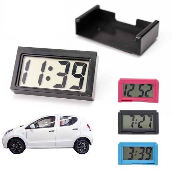 Portable LCD Screen Car Interior Dashboard Digital Clock Table Clock ...