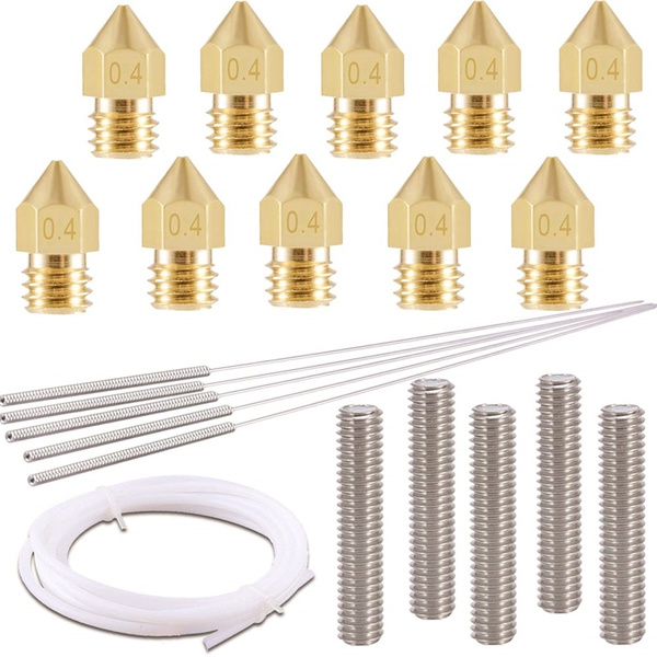 21pcs/pack 0.4mm MK8 Brass Extruder Nozzle Print Heads with Cleaning ...