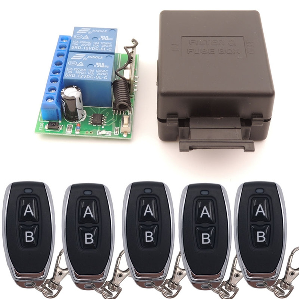 Diese 433Mhz Wireless RF Remote Control DC 12V 10Amp 2200W 2-Channel ...