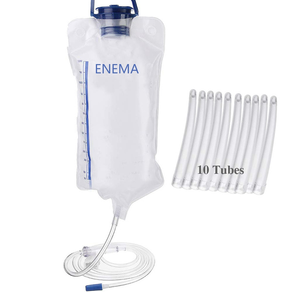 Enema Bag Reusable Colon Cleansing Bag Coffee and Water Douche with 10 ...
