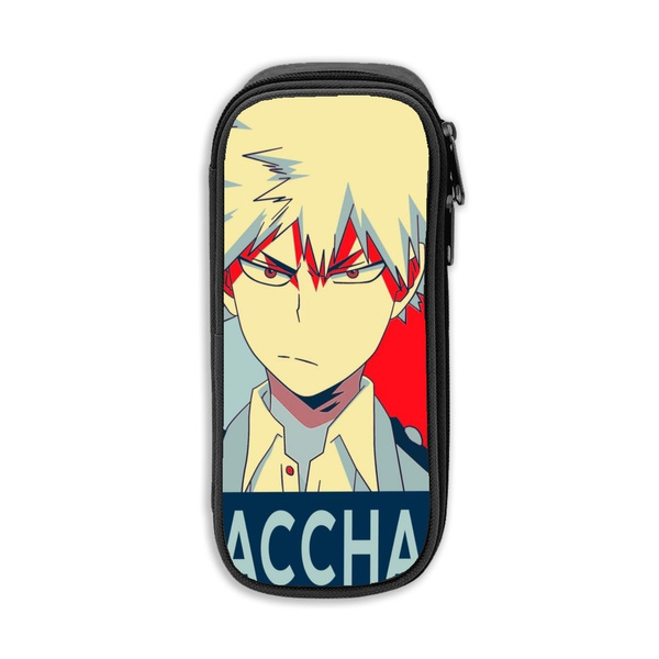 Pencil Case With My Hero Academia Anime Pen Bag for Student Bakugou ...