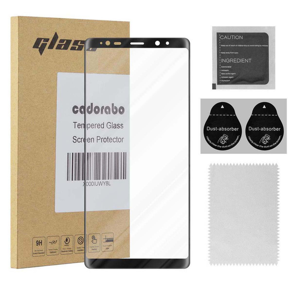 Cadorabo Full Glue Tempered Glass for Samsung Galaxy NOTE 8 - Full ...