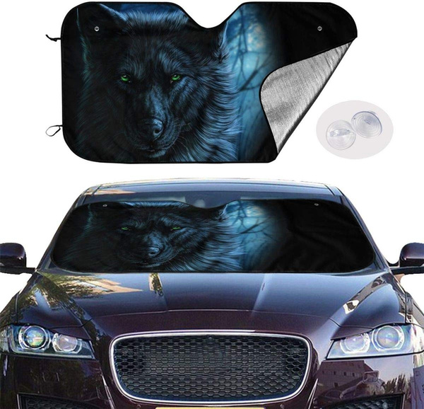 Windshield Sun Shade Wolf Animals Car Windshield, Sun Shade to Keep ...