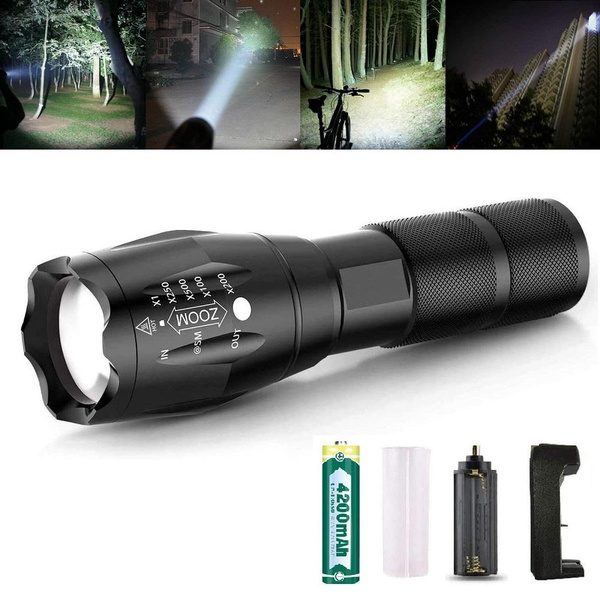 New Upgrade LED Torches Portable Flashlight Zoomable Tactical LED ...