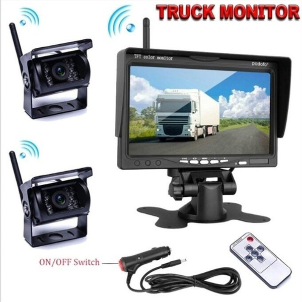 Wireless Backup Camera 7-inch HD TFT LCD Vehicle Rear View Monitor ...