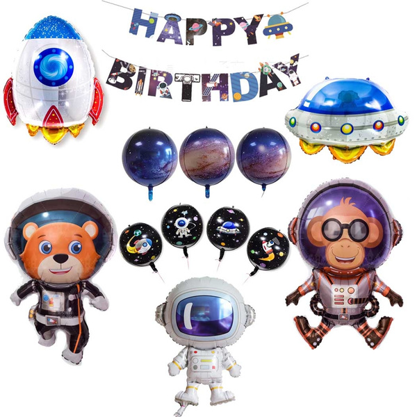 Astronaut Balloon Astronaut Flying Saucer Spaceship Rocket Cartoon ...