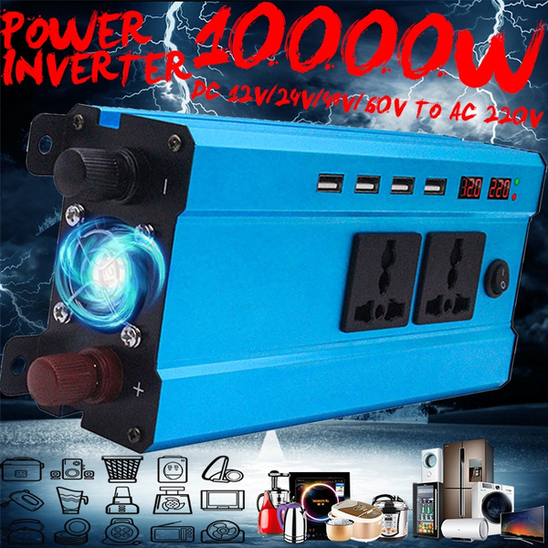 Peaks Power 10000W Solar Power Inverter DC 12V/24V/48V/60V To AC 220V ...