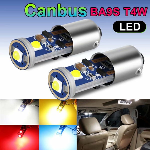 2Pcs BA9S T4W Led Bulb Canbus Car Interior Lights Dome Readling License ...
