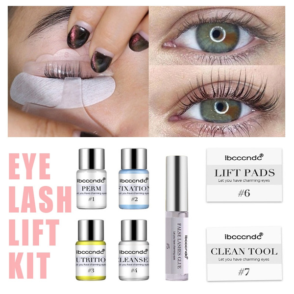 1 Set Eyelash Curling Perming Set Curler Rod Glue Perm Lotion Lashes ...