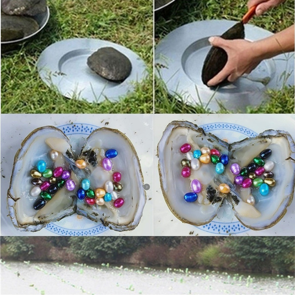 30 Pcs Freshwater Pearls Wish Pearl in Vacuum-packing Oyster Oval Bead ...