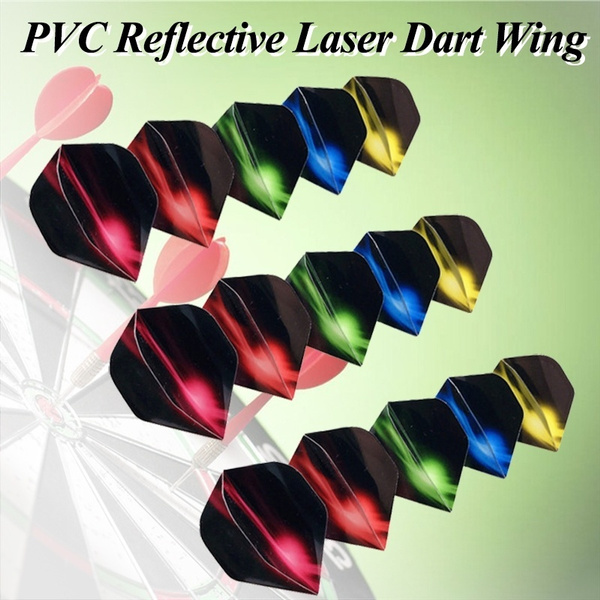 15/30pcs PVC Reflective Laser Dart Wing Set Darts Flights Nice Dart ...