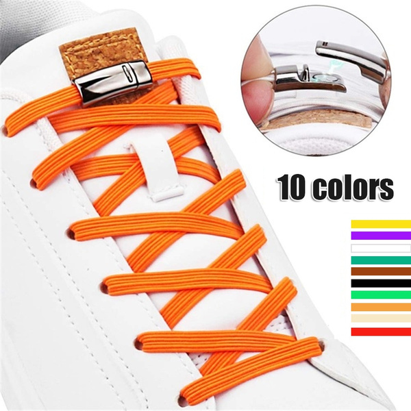 Magnetic Shoe Laces Elastic 1/2pairs No Tie Shoelaces Unisex Lazy Laces ...